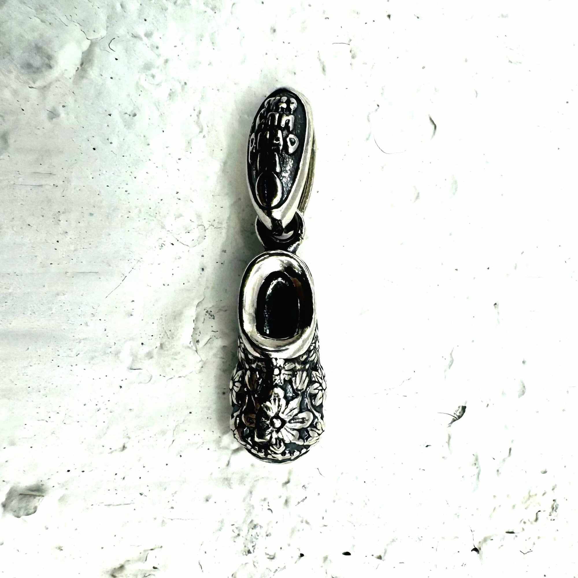 Подвеска, серебро, 925 проба, чернение