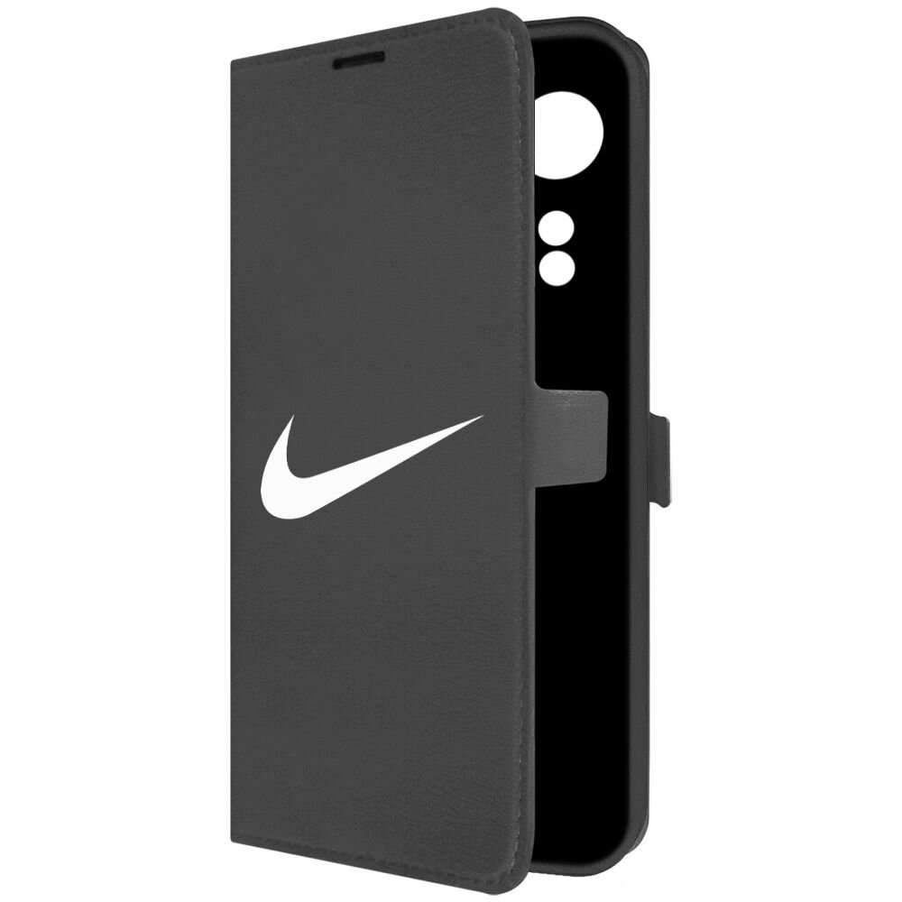 Чехол-книжка Krutoff Eco Book для Oppo A58 4G Nike (Найк) (черный)