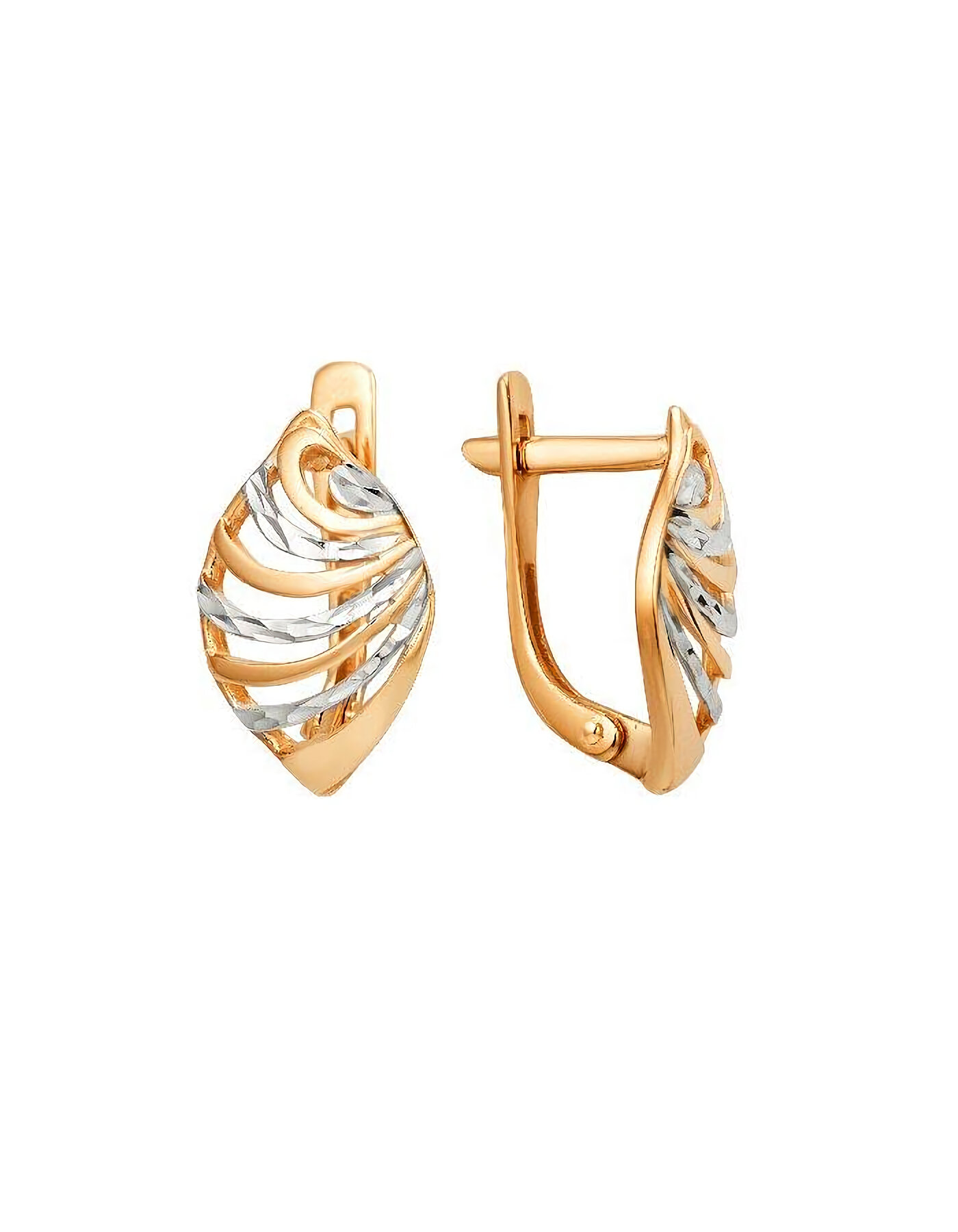 Серьги, красное золото, 585 проба