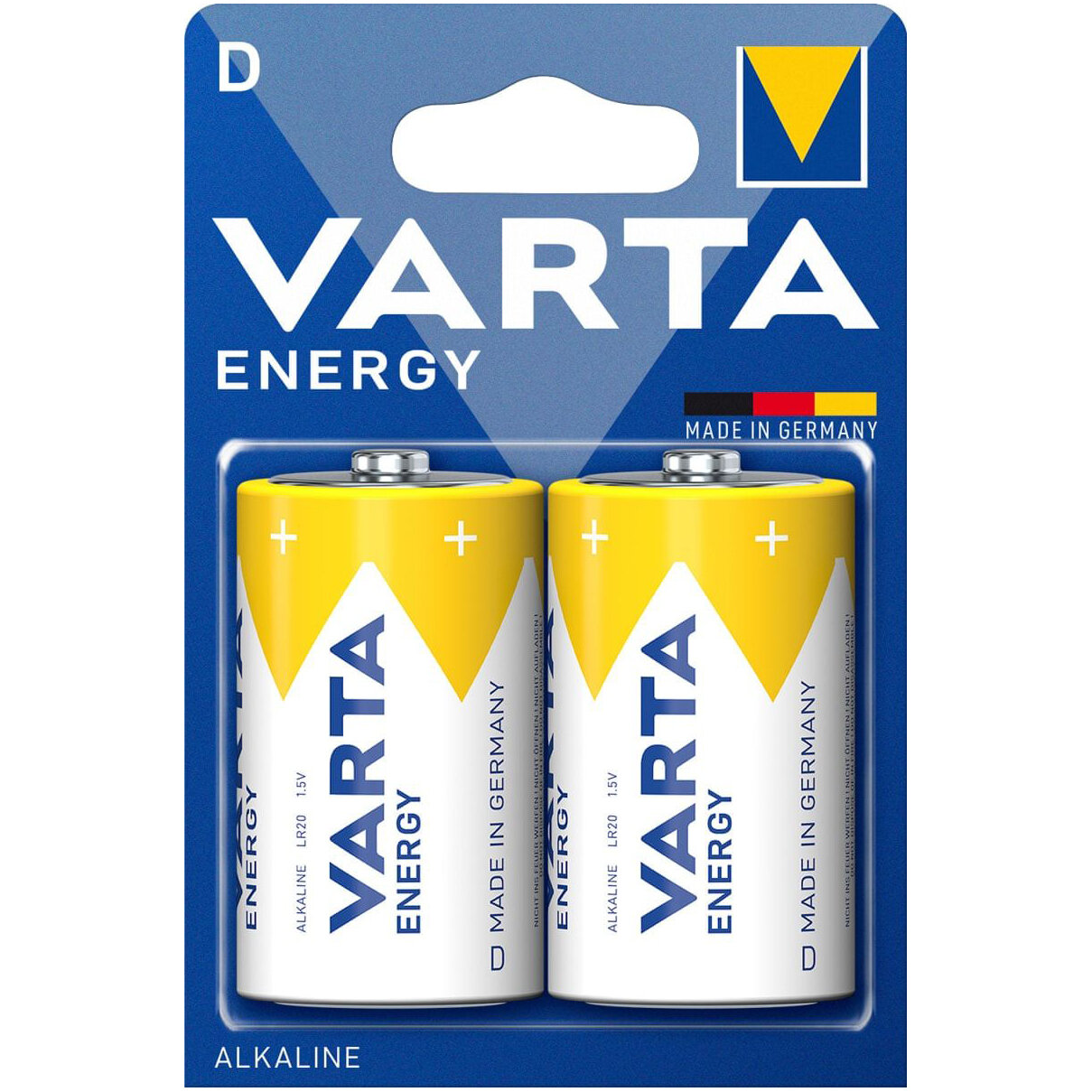Батарейка VARTA ENERGY D/LR20, 2 шт.