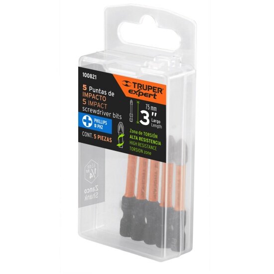 Truper Expert Бита торсионная 75 мм 5 штук PUDE-1302I 100821