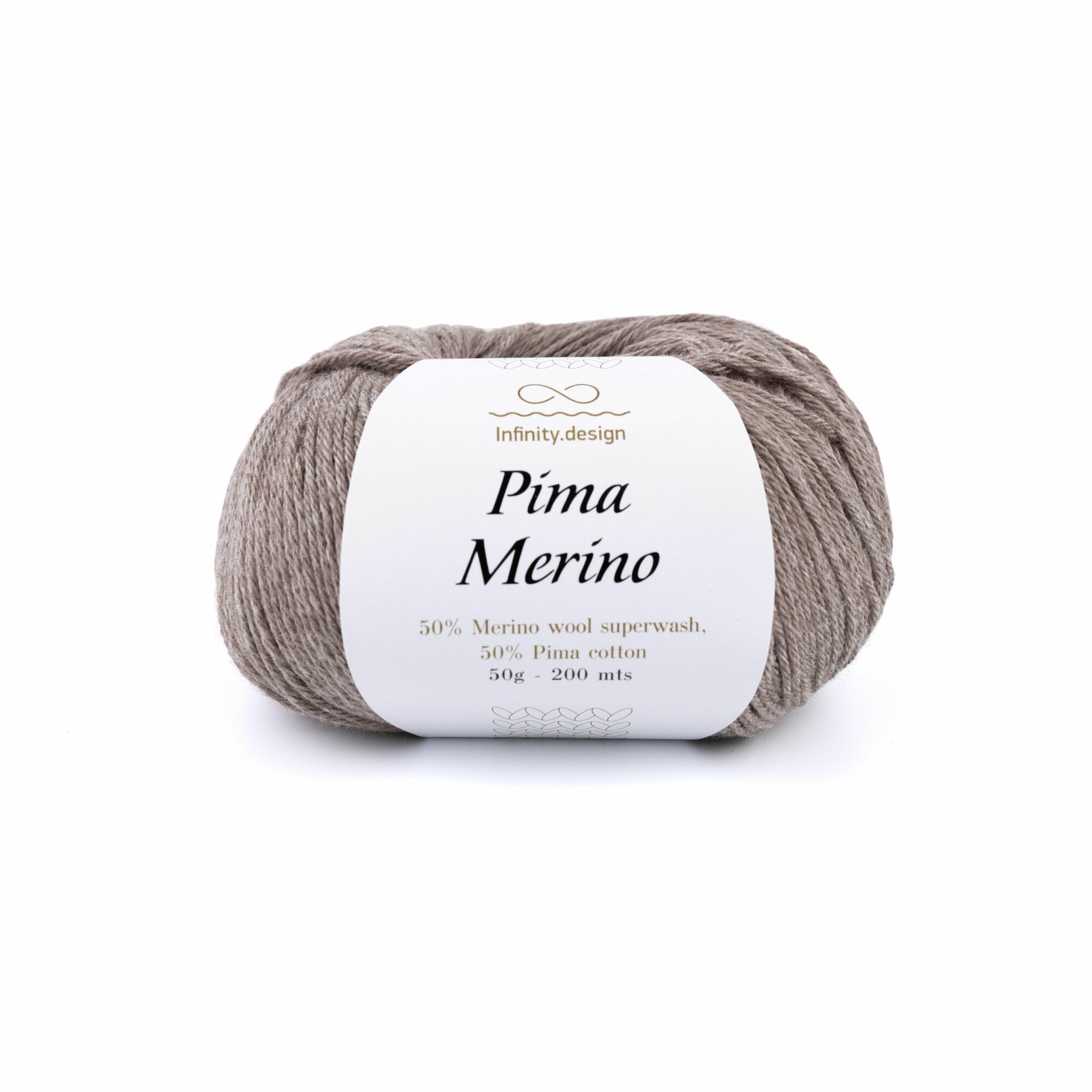 Пряжа INFINITY Pima Merino (2648 LIGHT ACORN) (2 мотка), 50% мериносовая шерсть, superwash, 50% pima хлопок, 50г, 200м