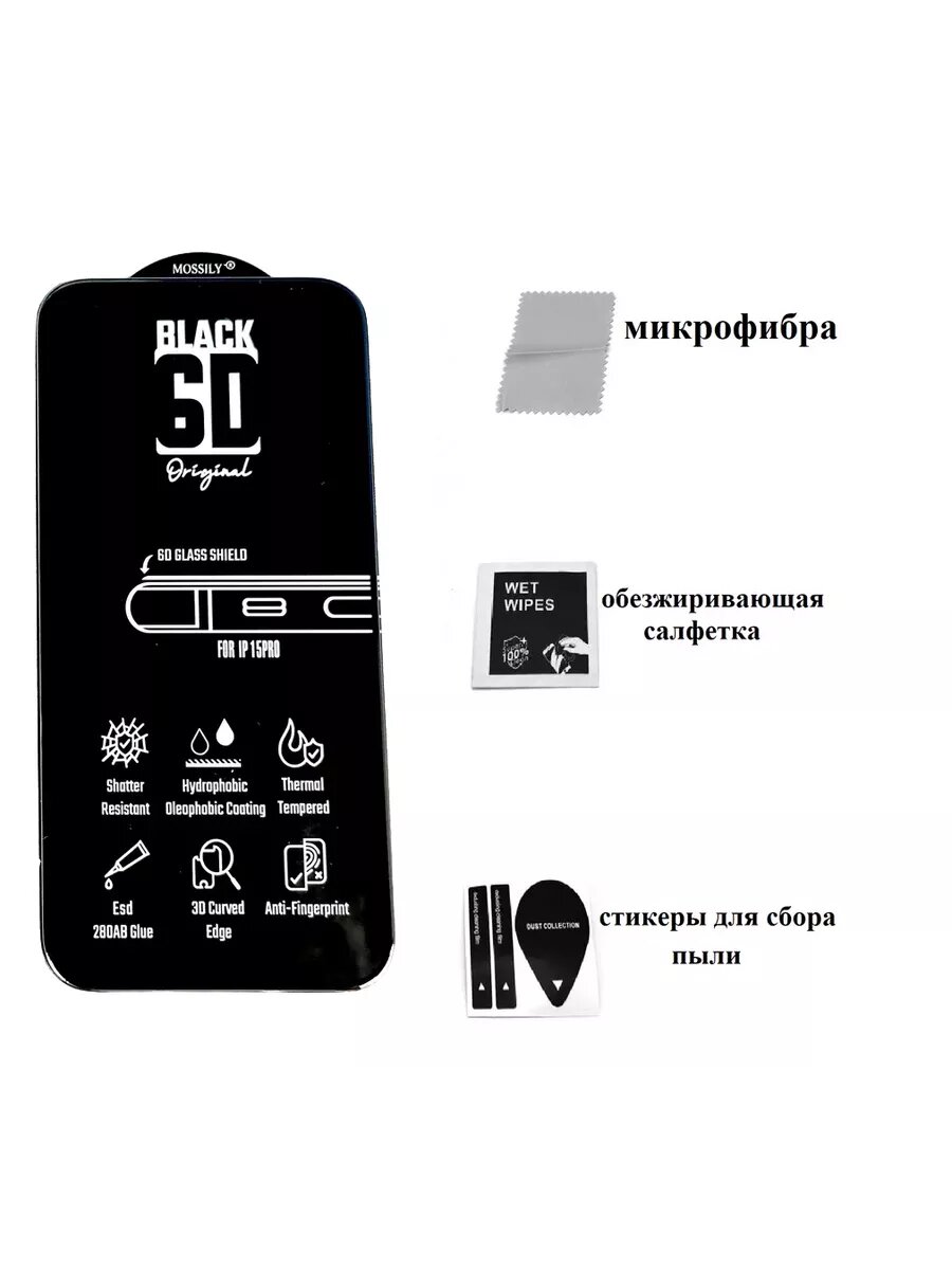 Защитное стекло на iPhone 15/15Pro Антишпион