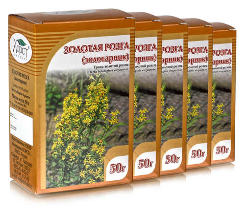 Золотая розга (золотарник), трава 50 гр, 5 шт — купить в интернет ...