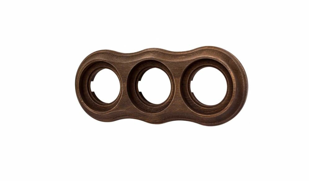 BIRONI Рамка 3 постовая Пиластро, накладной монтаж, дерево, цвет Винтаж