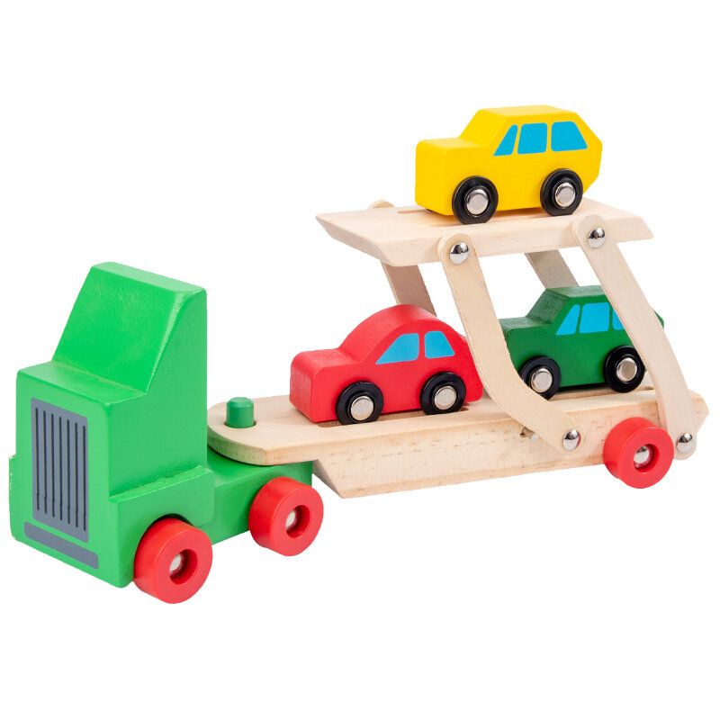 Игрушки для детей детского сада Wooden vehicle simulation trailer car Aviation aircraft simulation scene (Трейлер)