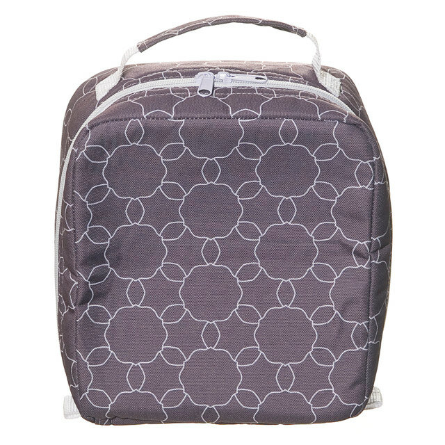 Круги термосумка 4 л, размеры 22×19×10 см, оксфорд серый, прочная и влагостойкая