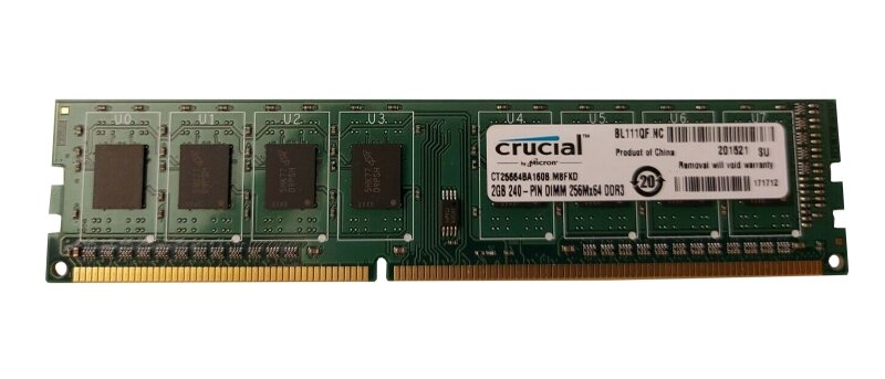Оперативная память Crucial CT25664BA160B. M8FKD DDRIII 2GB