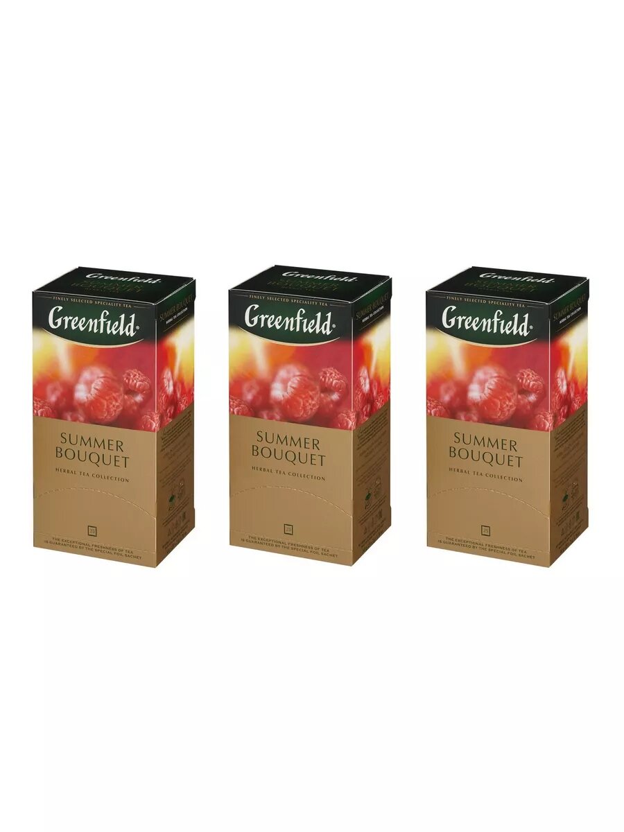 Чайный напиток Summer Bouquet, в пакетиках, 3уп по 25шт