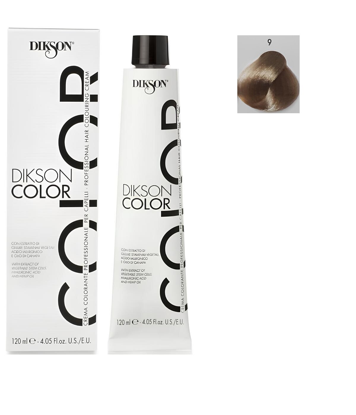 Краска для волос DC 9 очень светло-русый холодный Dikson NATURALI Biondo Chiarissimo Freddo, 120 мл