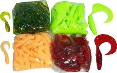 Твистеры Lucky John мягкие силиконовые приманки для рыбалки диаметр 5-10 см набор 5-20 штук