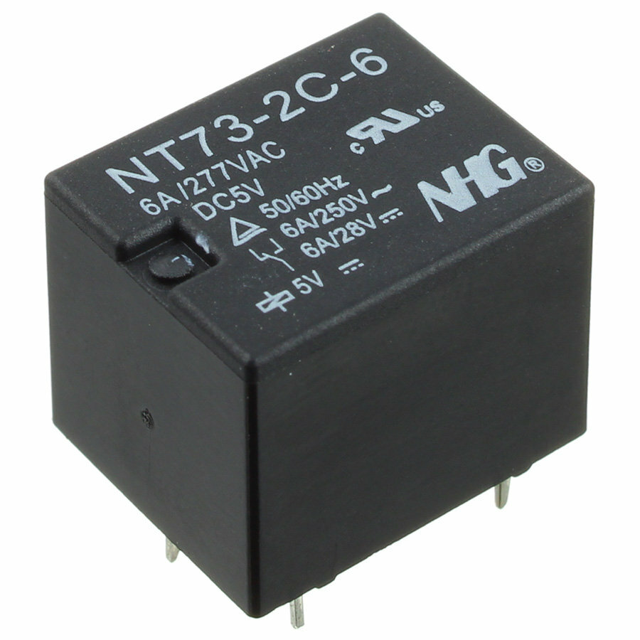 Реле 5В, 1группа 6А 277В AC Forward NT73-2-C-6-DC5V-0.36 SPDT 1C переключающийся