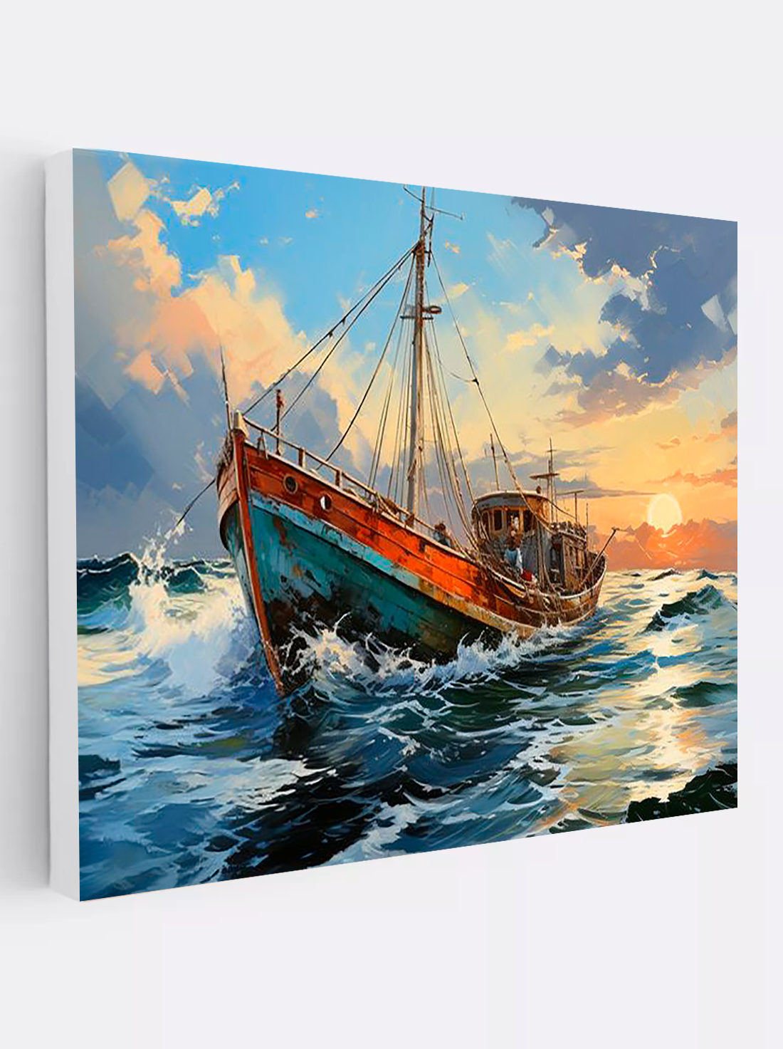 Картина по номерам "Баркас" 40х50 см, хлопковый холст на подрамнике, акрил, АртТойс