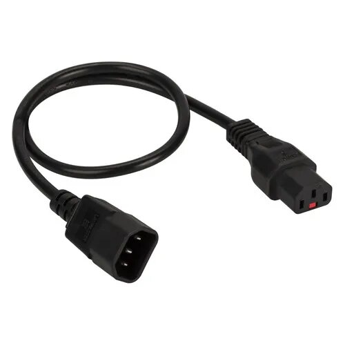 Шнур питания Lanmaster (LAN-PP13L/14-1.5-BK) C13-С14 проводник:3x0.75мм2 1.5м 220В 10А (упак:1шт)