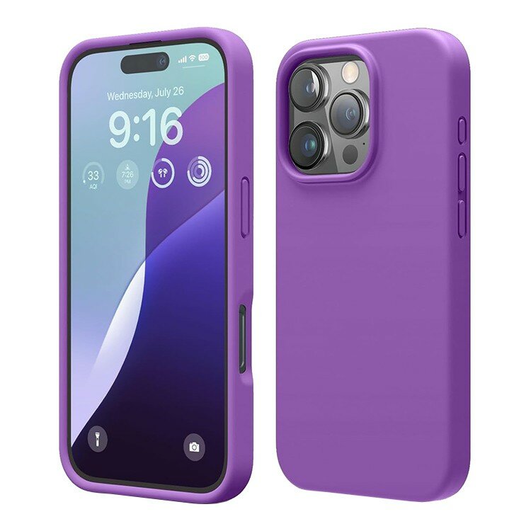 Elago силиконовый чехол для iPhone 16 Pro, Soft silicone (Liquid) Neon Purple