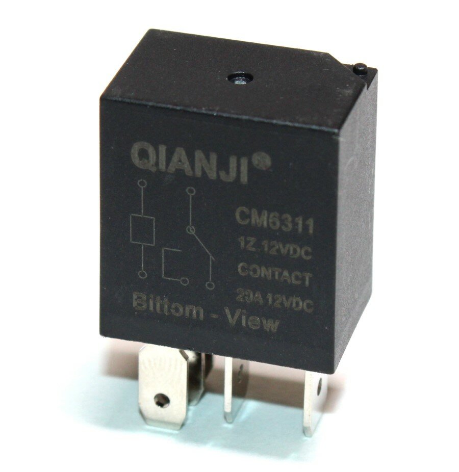 RELAY CM6311-1Z-12VDC, Реле, Qianji, (управление 12vDC, 1перекл. гр, 20А на гр, потребление 1.6W)