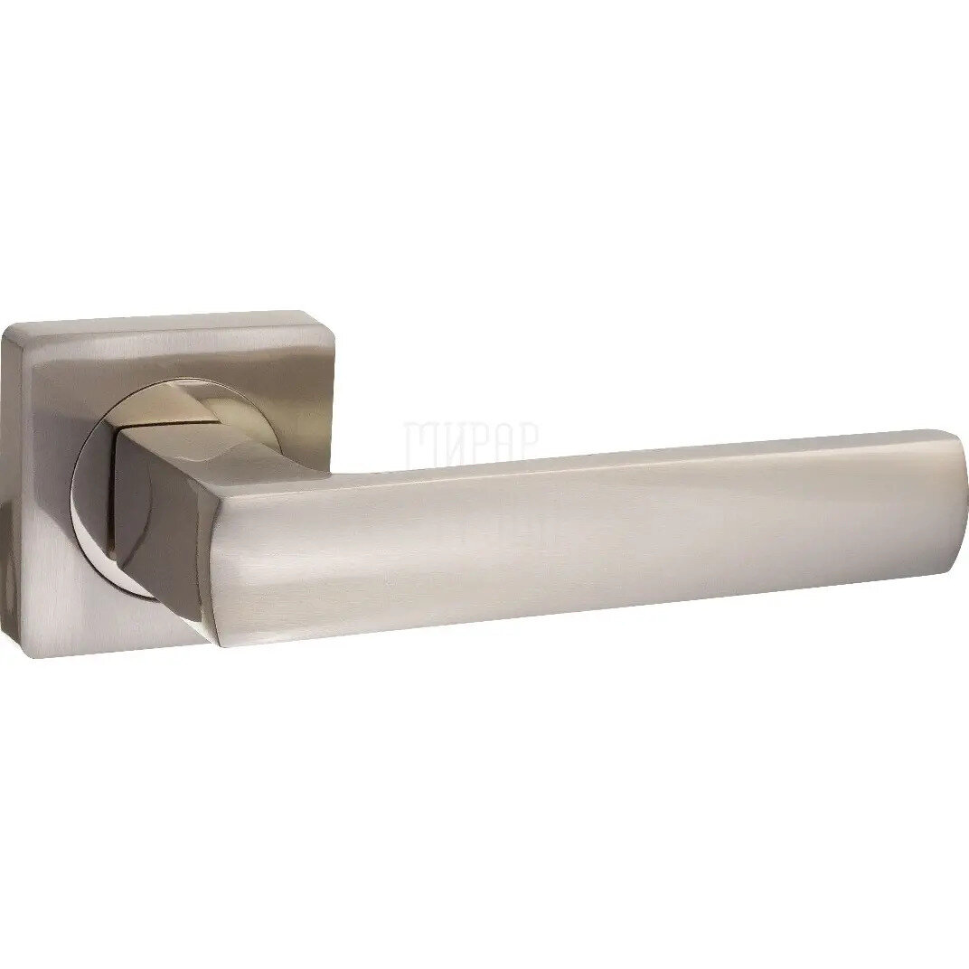 Дверные ручки Puerto (Пуэрто) INAL 527-02 на квадратной розетке матовый никель