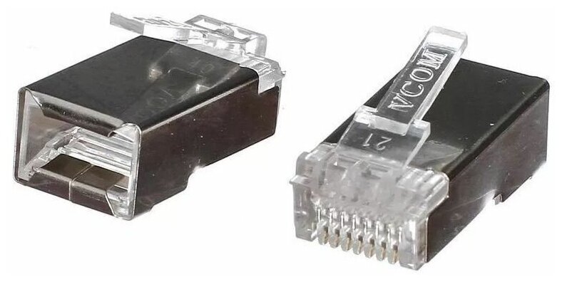 Коннекторы RJ45 8P8C для FTP кабеля 5 кат. экранированные 20шт Vcom (vna2230-1/20)