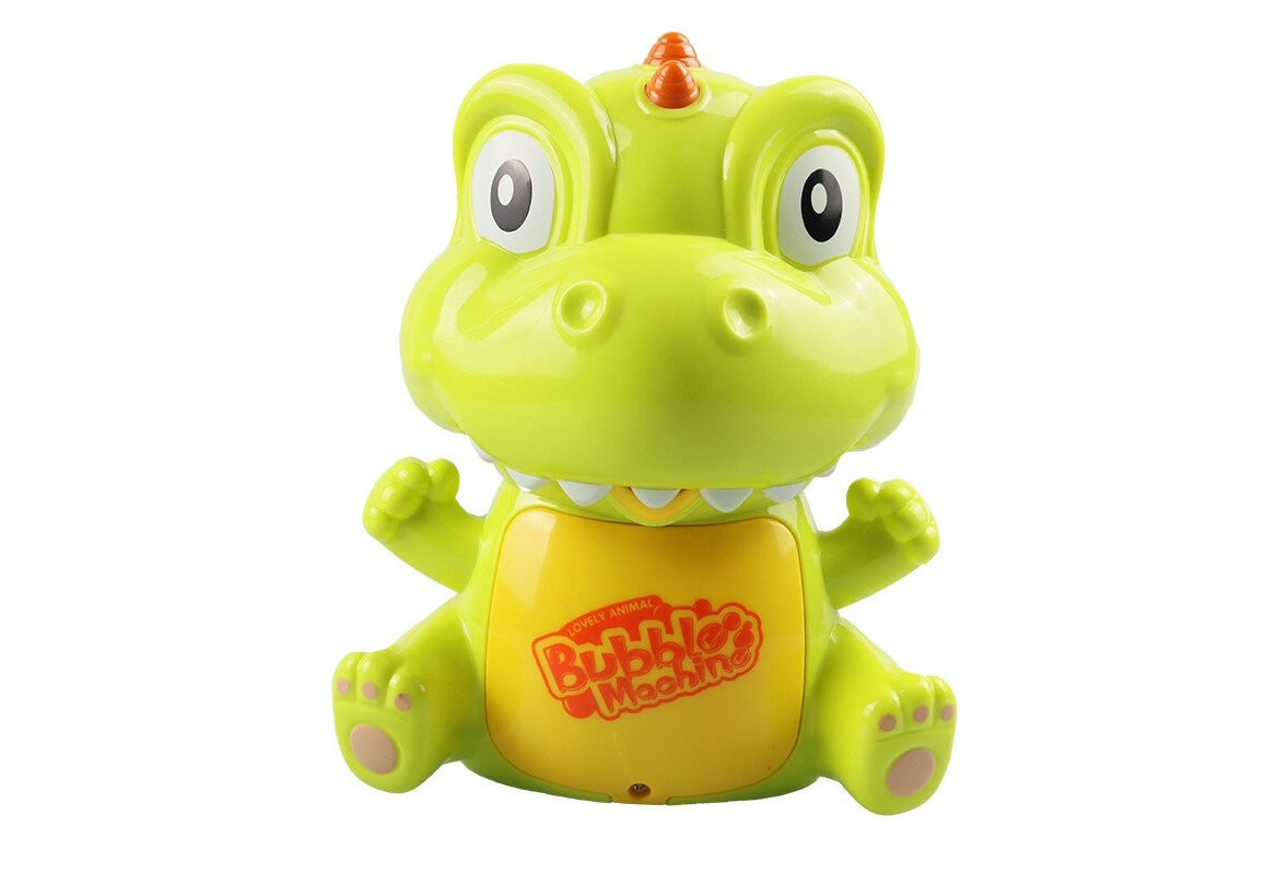 Мыльные Пузыри KM1388-8 "динозаврик" Автомат BUBBLE FUN на батарейках АА, Свет, Музыка