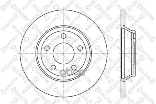 Диск тормозной передний AUDI A4 1.6/1.9TDi 95> Stellox арт. 6020-4745-SX