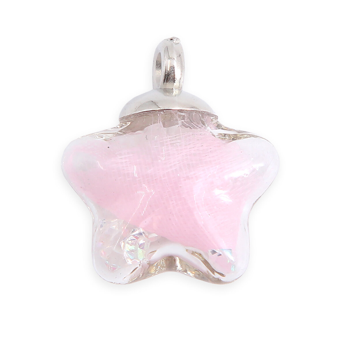 Подвеска для украшений, бижутерии и поделок Astra&Craft Звезда, 66871-1, пластик (розовый)