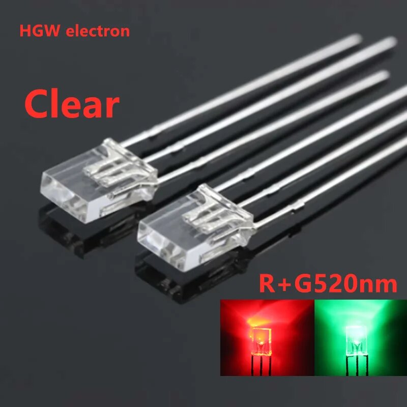 HGW LED двухцветные светодиоды 257 DIP Clear Cathode R-G520