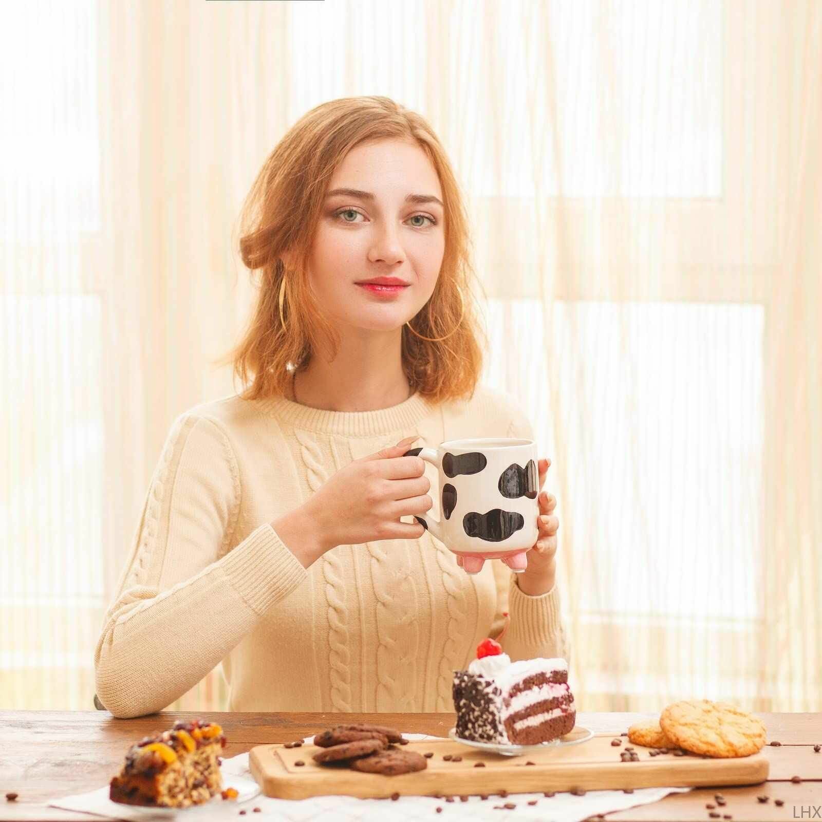 Керамика Udderly коровья кружка 15 унций молочная коровья кофейная кружка для кофейных напитков с молоком-.