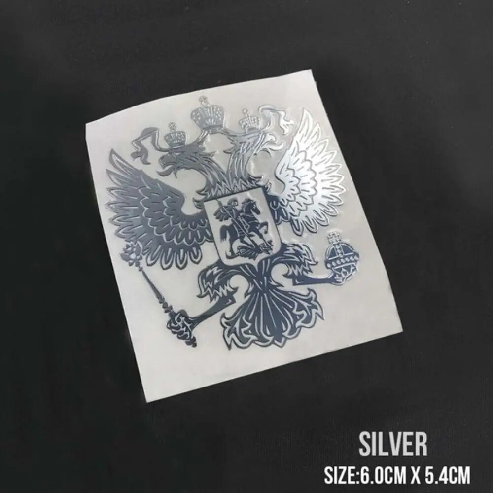 Герб России, никелевая Металлическая Автомобильная наклейка, наклейки, герб Российской Федерации, эмблема орла для стайлинга автомобиля, наклейка для ноутбука