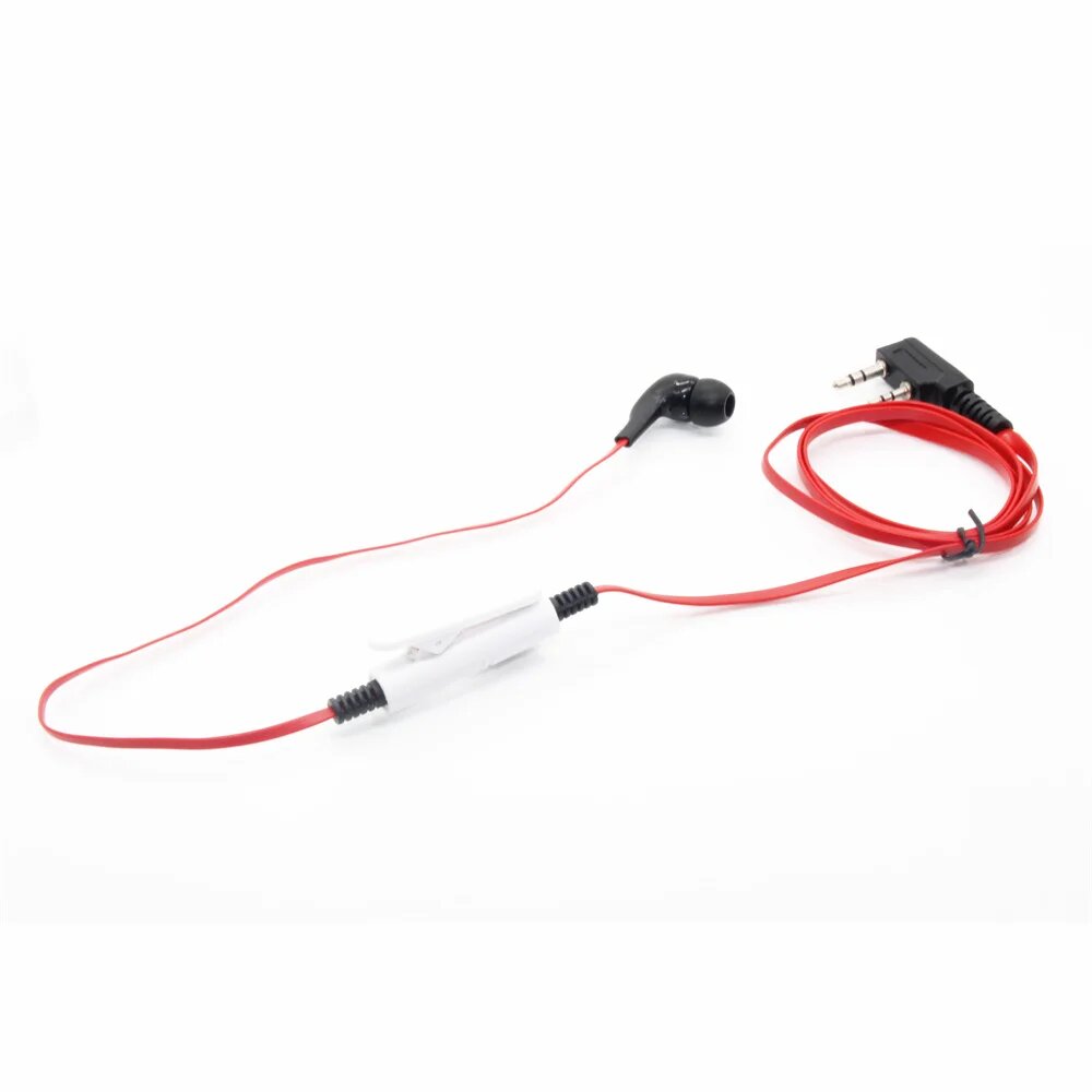 Белые наушники-вкладыши с K-разъемом для Baofeng, KENWOOD, Hytera, PTT