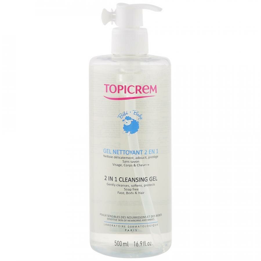 Топикрем очищающий гель 2в1 для детей 500 мл