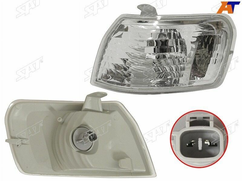 . SAT Указатель поворота левый (поворотник) для TOYOTA COROLLA 97-00 LH хрусталь