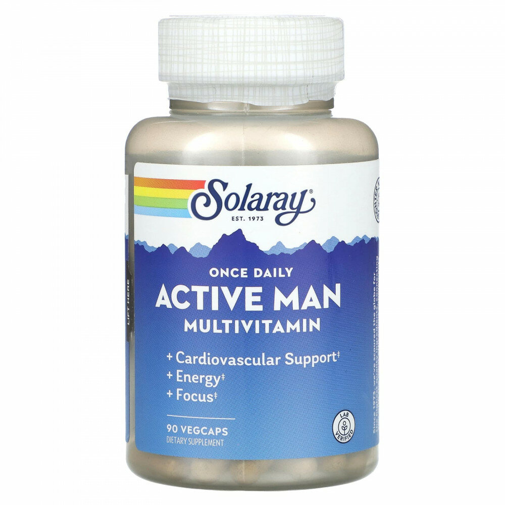 Solaray Once Daily Active Man Multivitamin, 90 капс.