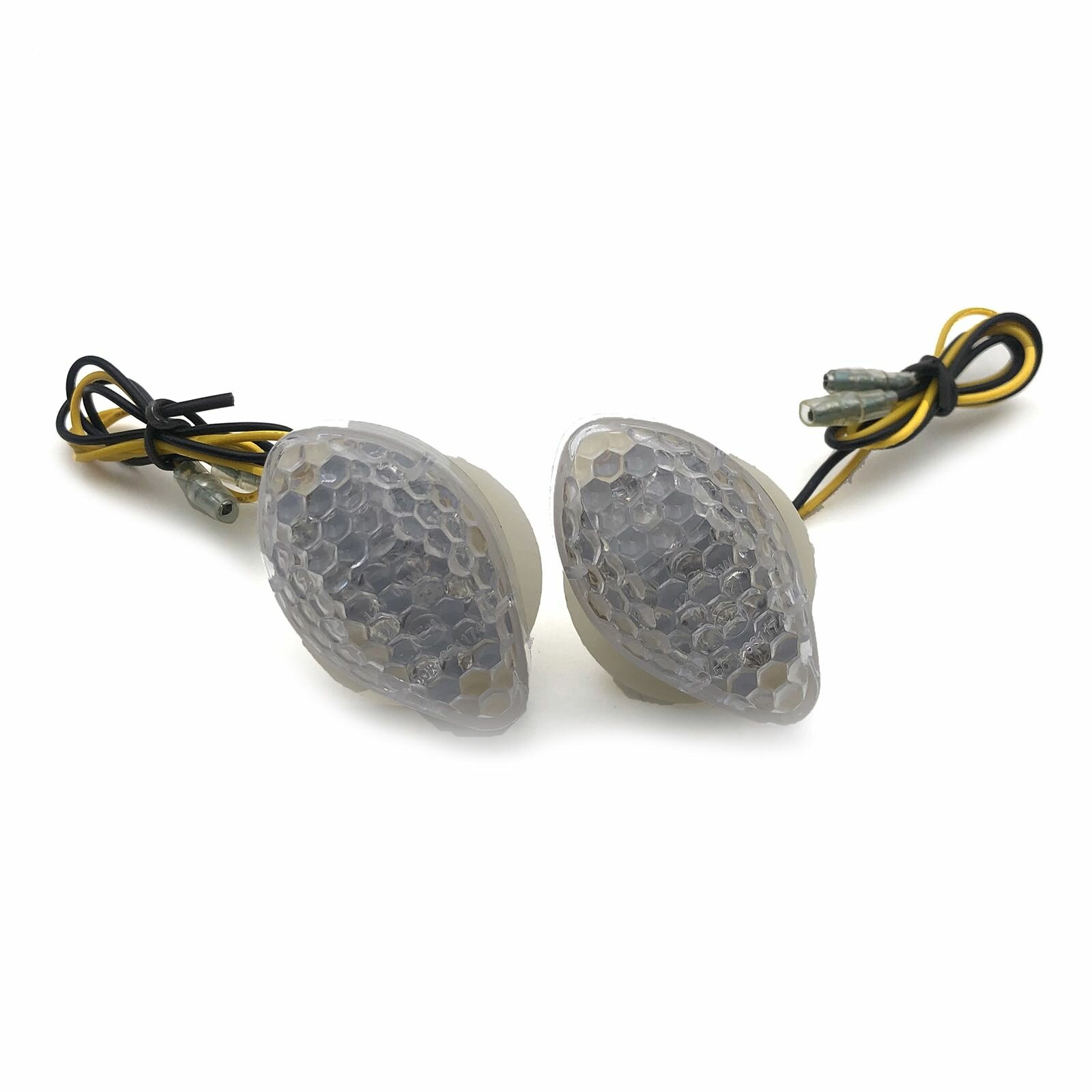 Фары мотоцикла, Мотоциклетный LED янтарный индикатор поворота B универсального типа-прозрачный, 1 пара