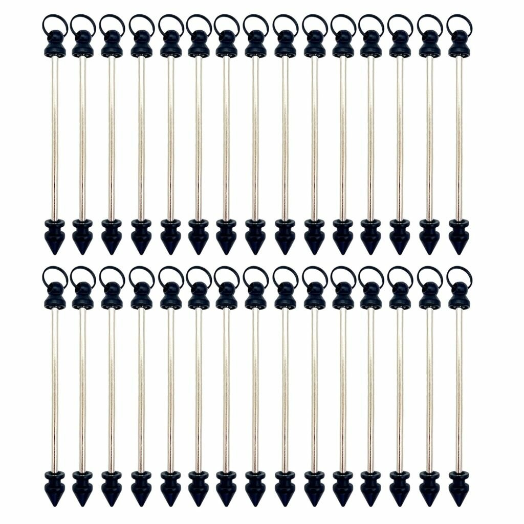 Украшение, Двухсторонний винт съемный DIY бусина брелок - черный, 30 шт