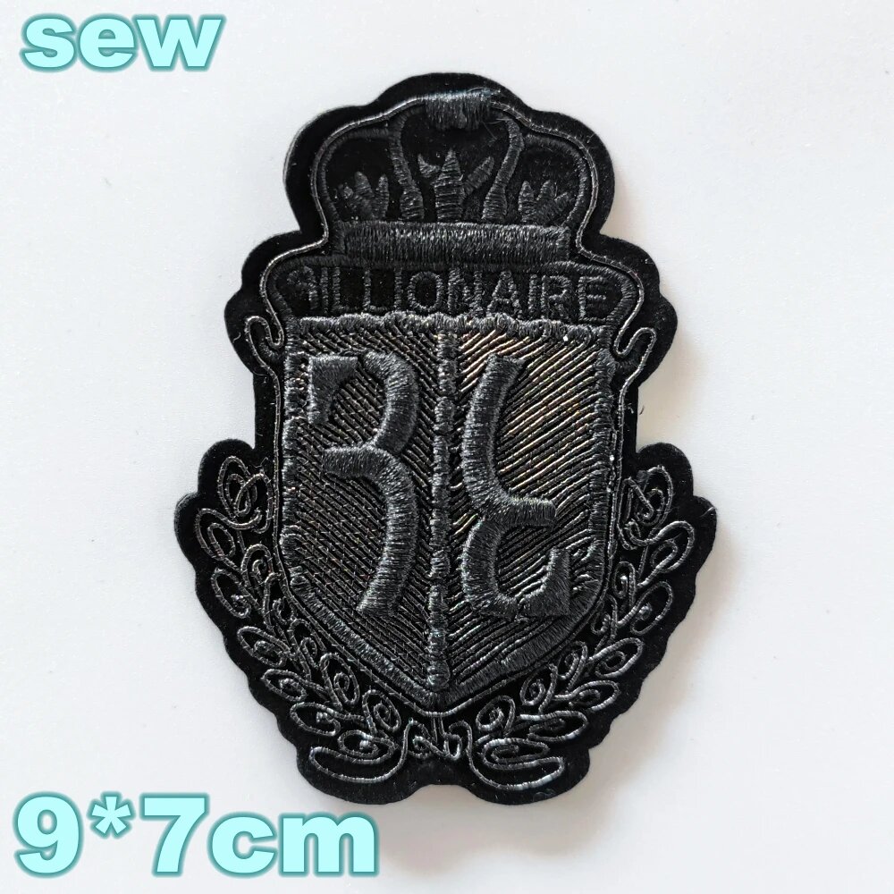 3D вышитые металлические нашивки WF 228111 Черный, 11
