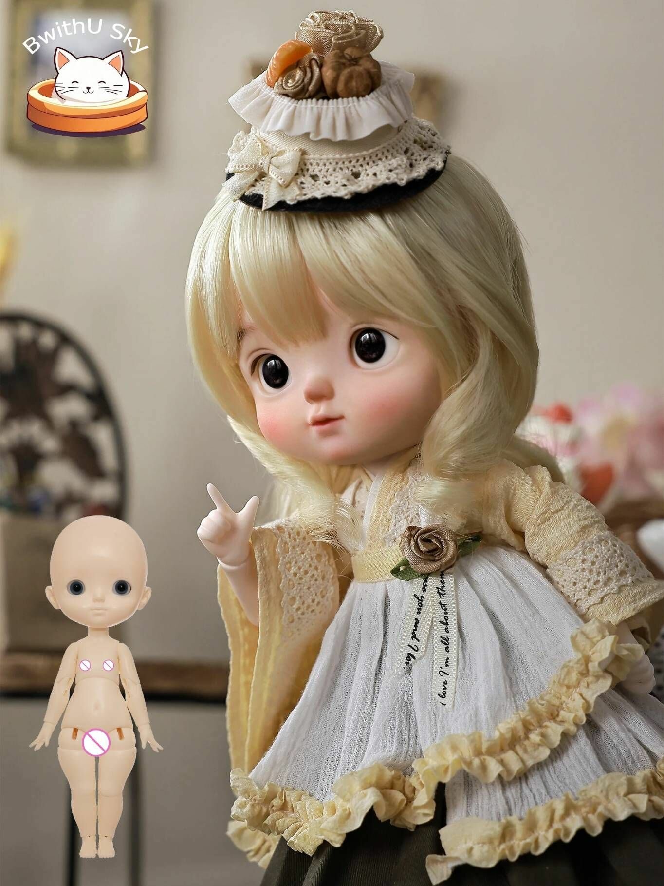 BwithU Bjd 1/6 Cookie обнаженная кукла с нормальной кожей, без макияжа, без аксессуаров