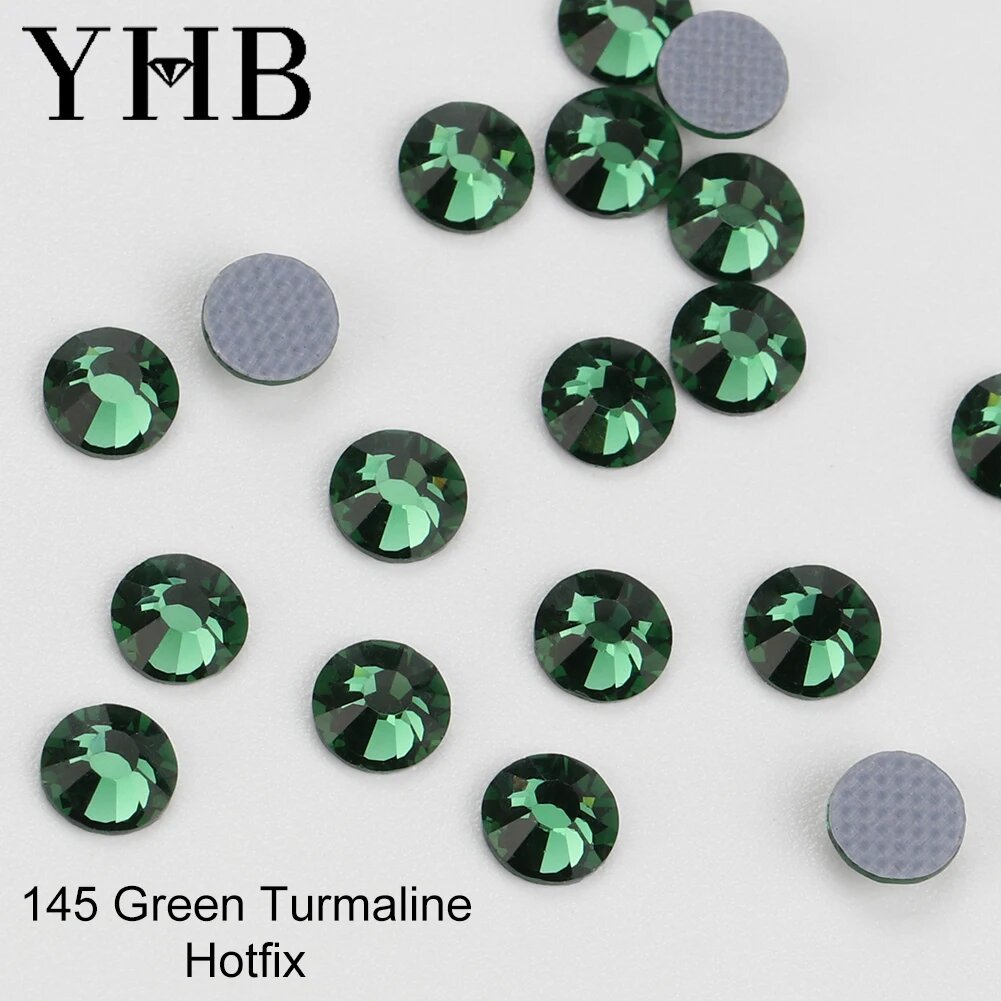 Стразы YHB изумрудные 3mm SS10 1440шт Green Turmaline