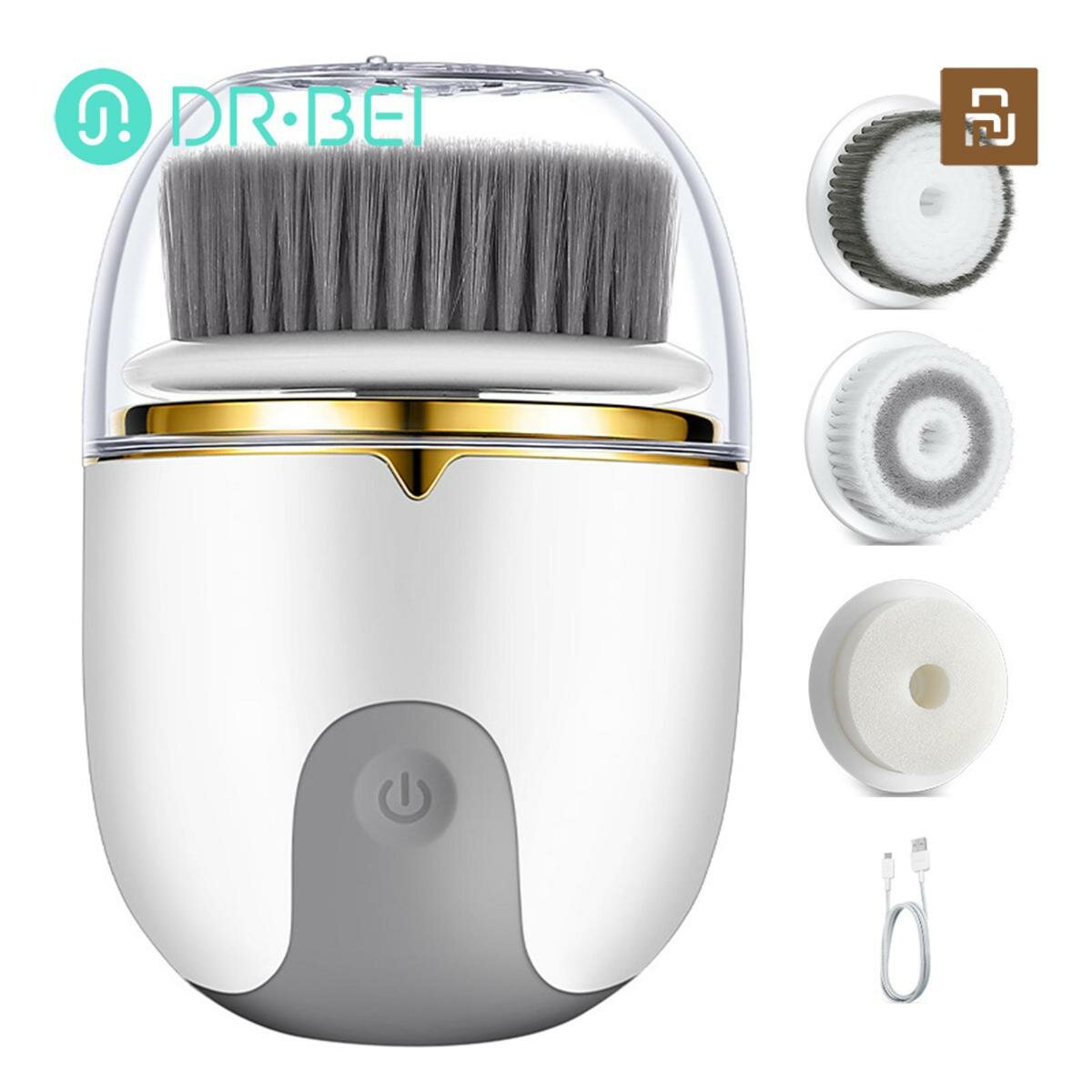 Щетка для лица с мягкой щетиной, электрическая моющая щетка для очищения лица