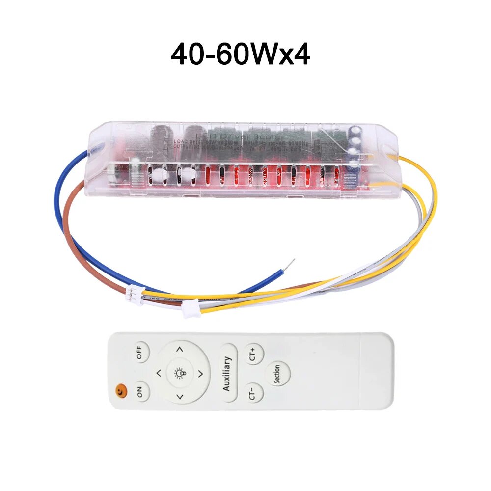 Пульт и трансформатор для светодиодного освещения (40-60W)x4