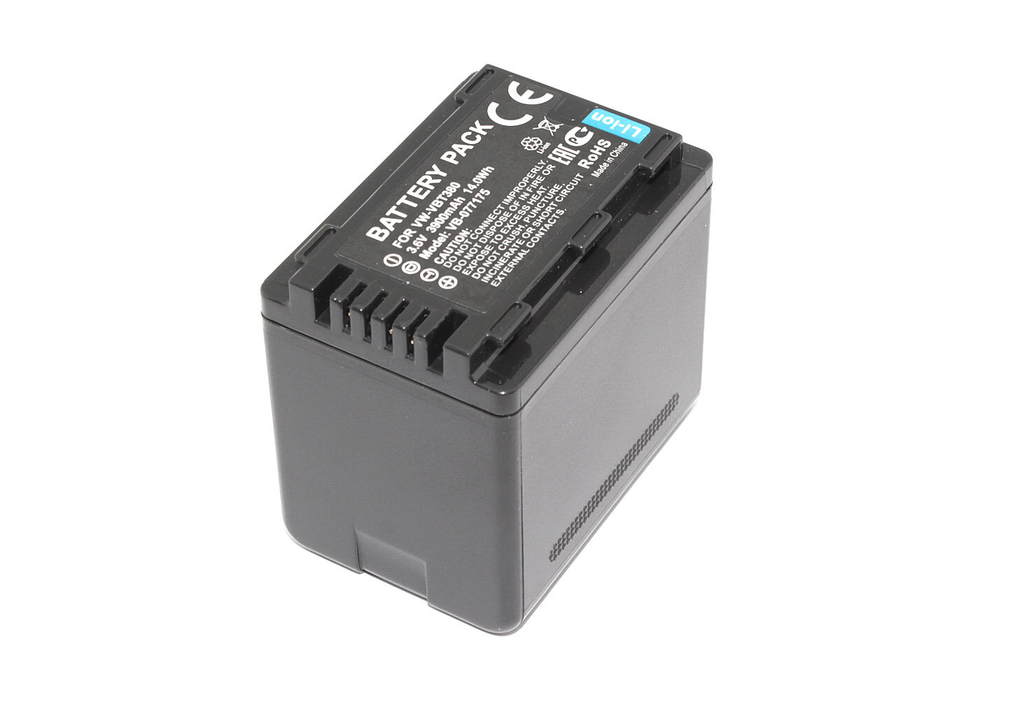 Аккумуляторная батарея для видеокамеры Panasonic HC-V110 (VW-VBT380) 3.6V 3900mAh Li-ion