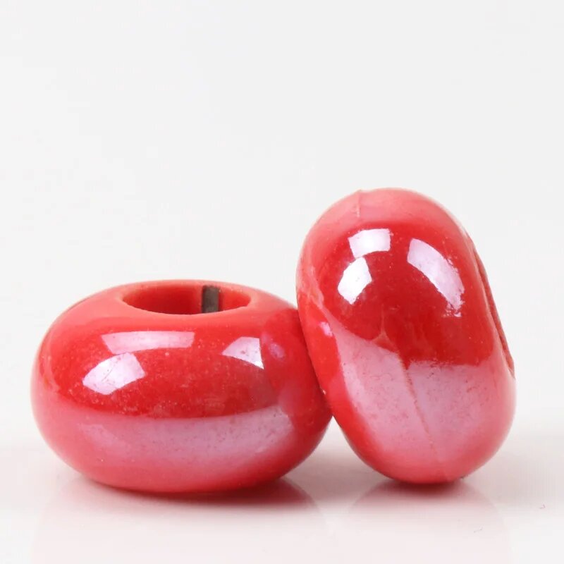 Круглые керамические бусины Beeroom 15x9 мм, разноцветные, 10 шт. 11