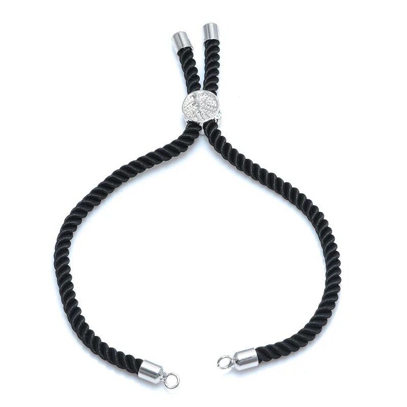 12 цветов, черная, красная веревка, регулируемые цепочки, разъем ручной работы, подвески, женские браслеты, ювелирные изделия