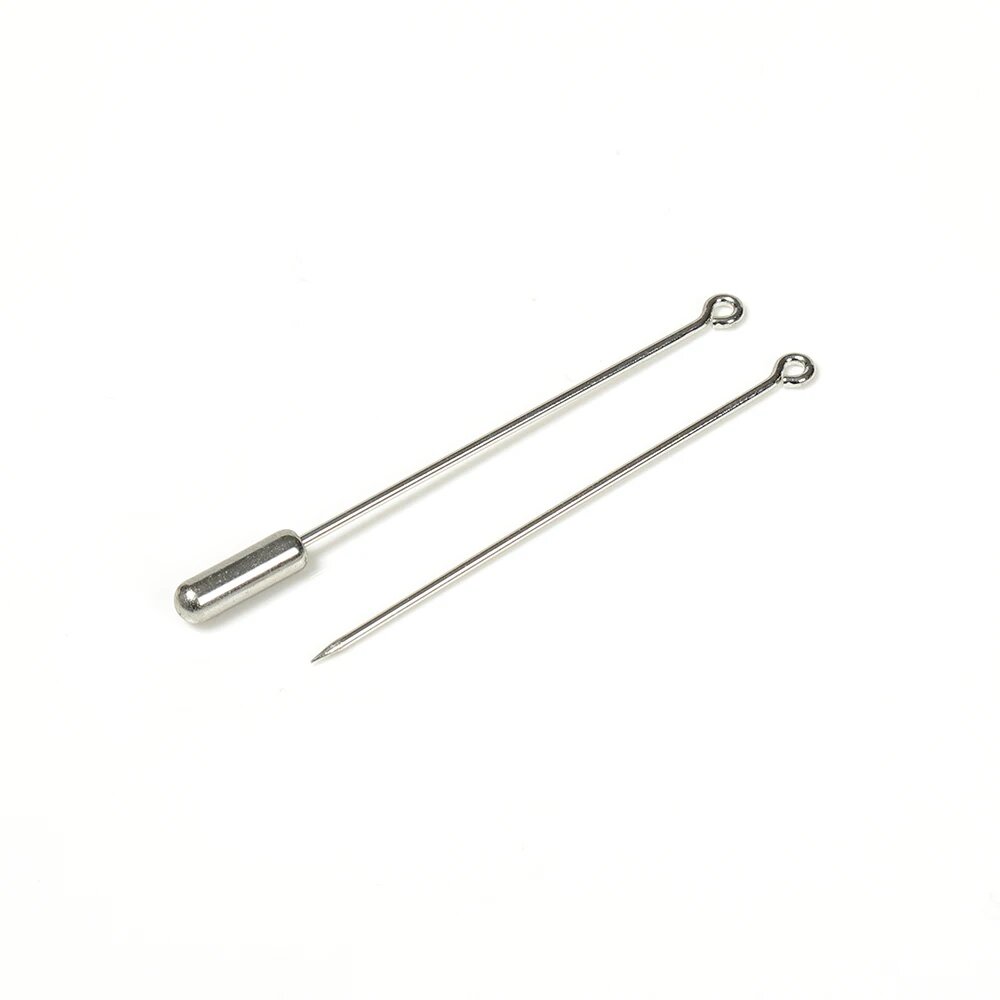 Каламори металлические булавки для брошей 20 шт. length 5cm, rhodium color