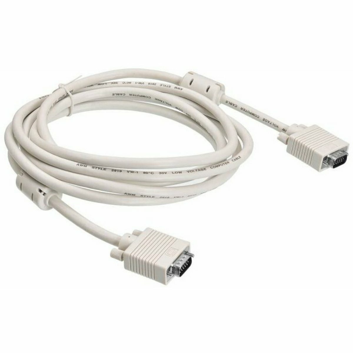 Кабель Buro CAB016S-10 VGA (m) VGA (m) 3м феррит. кольца серый