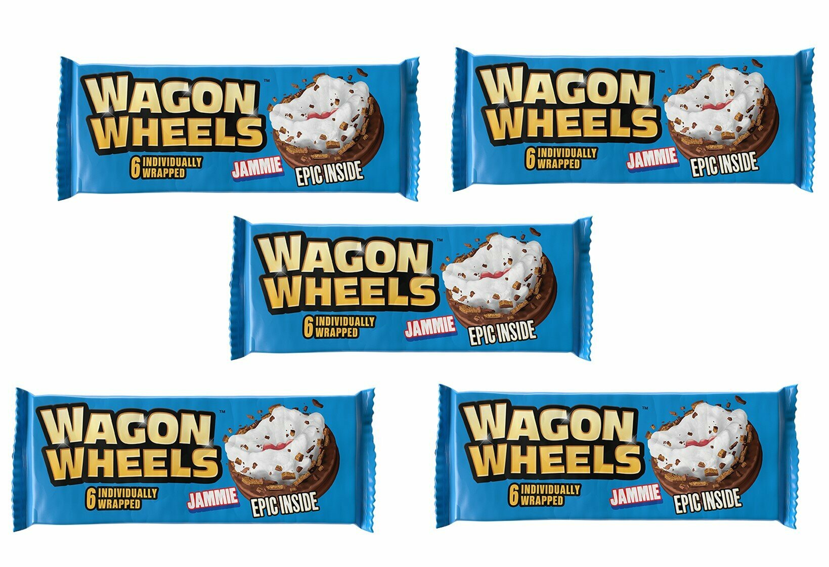 Печенье Wagon Wheels Jammie в шоколаде с прослойкой из суфле и джема 216 г, 3 упаковки