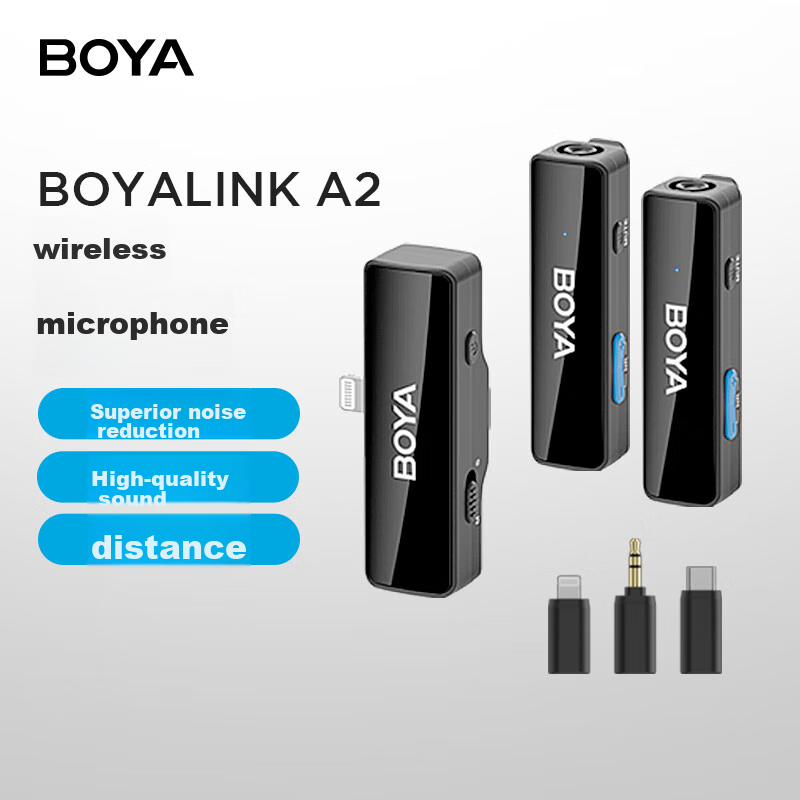 Передатчик для радиосистемы, приемник для радиосистемы BOYA BOYALINK для смартфона/планшета, для фото и видеокамер, black