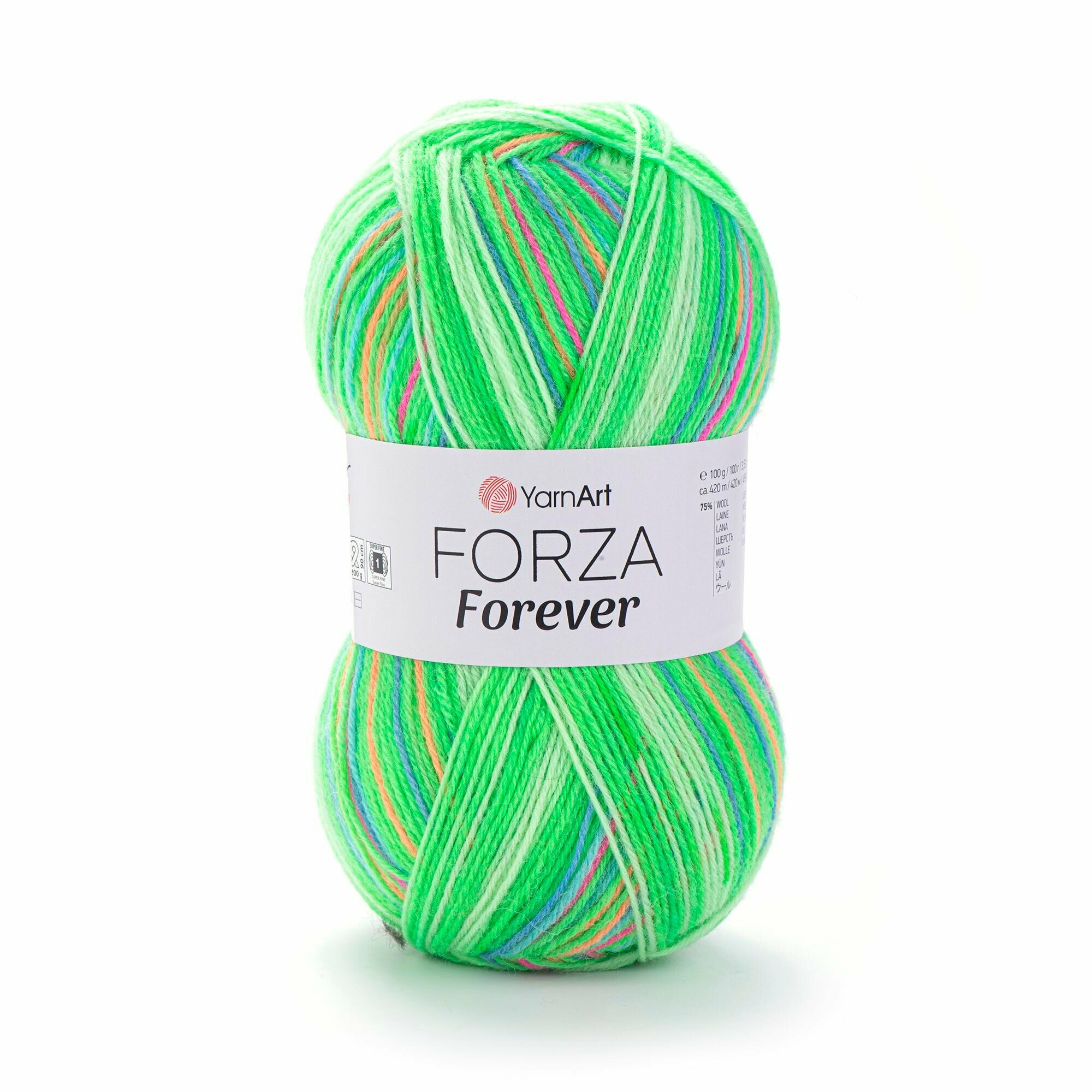 Пряжа YarnArt Forza Forever цвет 2709 (2 мотка 100г/420м)
