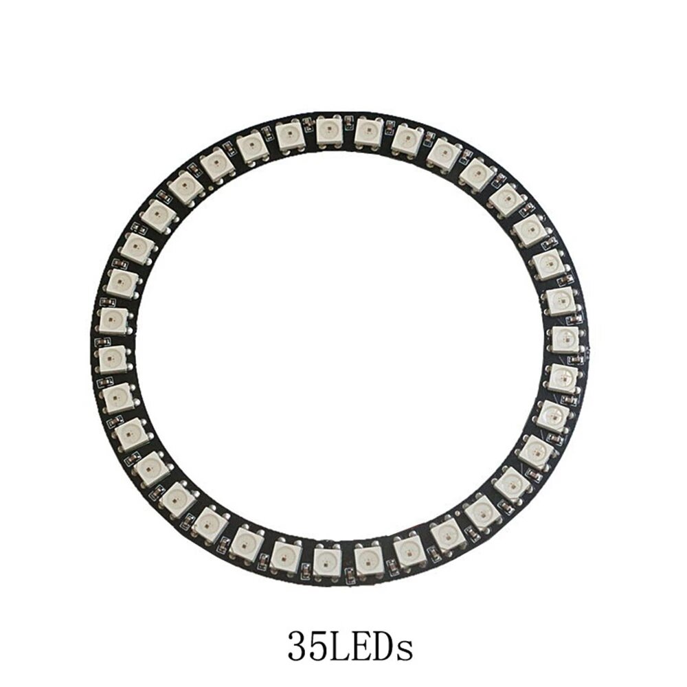 Светодиодное кольцо WS2812B 35LEDs, Black PCB