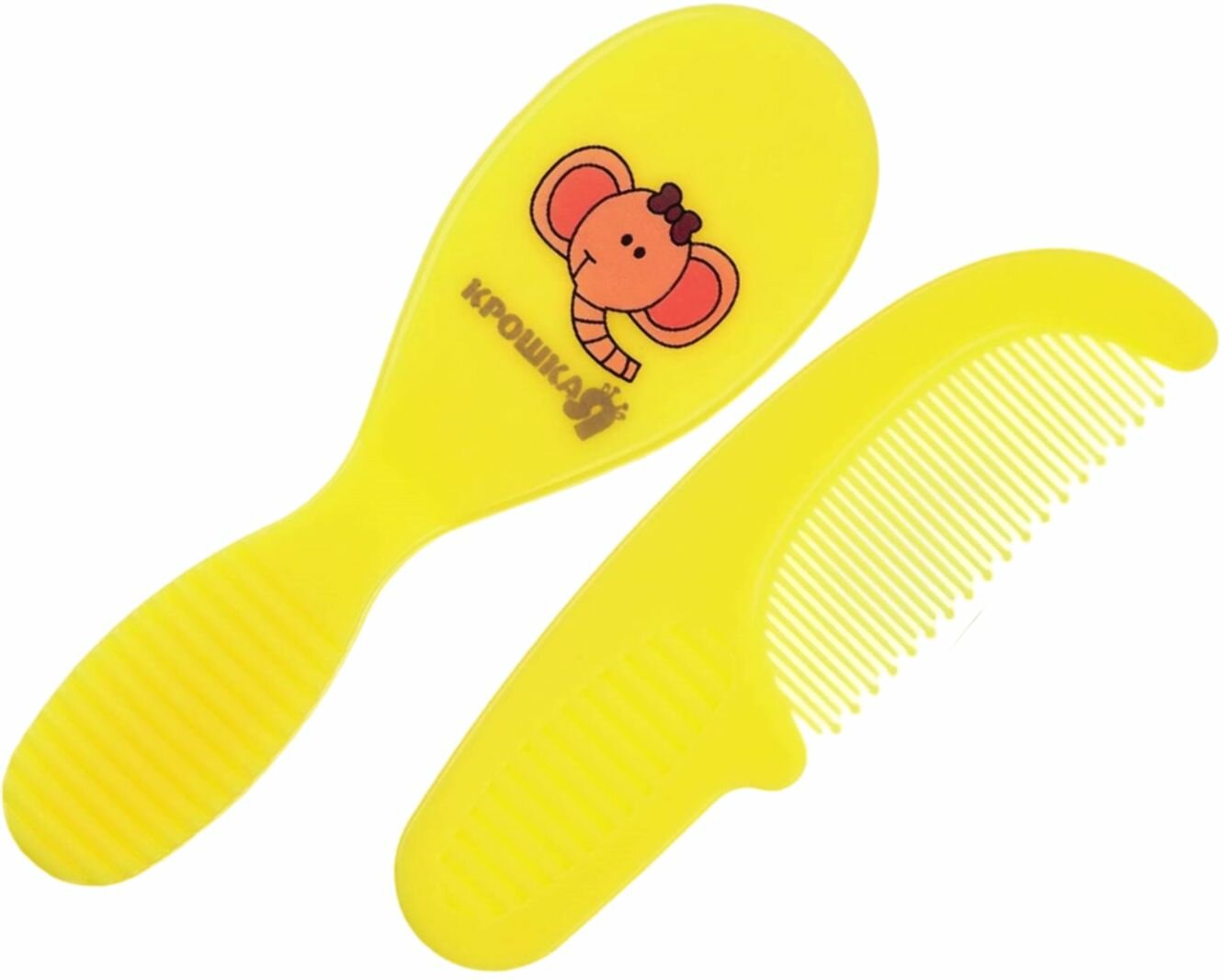Набор расчесок из 2 штук для волос, детская массажная щётка и расческа-гребешок для новорожденных и малышей, цвет микс