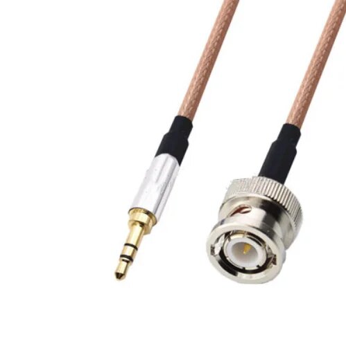 Кабель RG316 3,5 мм - BNC HERKOMYOU 1m, BNCM-3.5mm-RG316